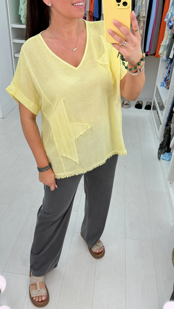 Nelly Star Detail Short Sleeve Top – BowsBoutiques