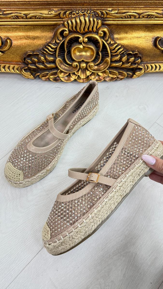 Savanna Embellished Mesh Espadrilles – BowsBoutiques